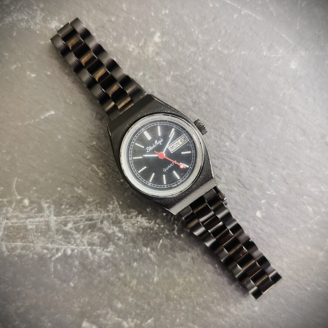 Vintage Women's Black Magic GTI With All Black Case and Bracelet - Etsy