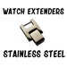 Silver Stainless Steel Wrist Watch Band Bracelet Extender With Fold ...