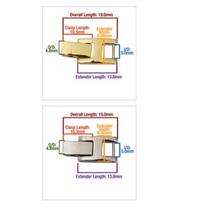 Watch Strap Extender 3mm / 4mm / 5mm for Wrist Watch Bracelet Extenders ...