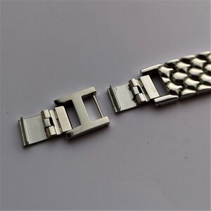 Silver Stainless Steel Wrist Watch Band Bracelet Extender With Fold ...