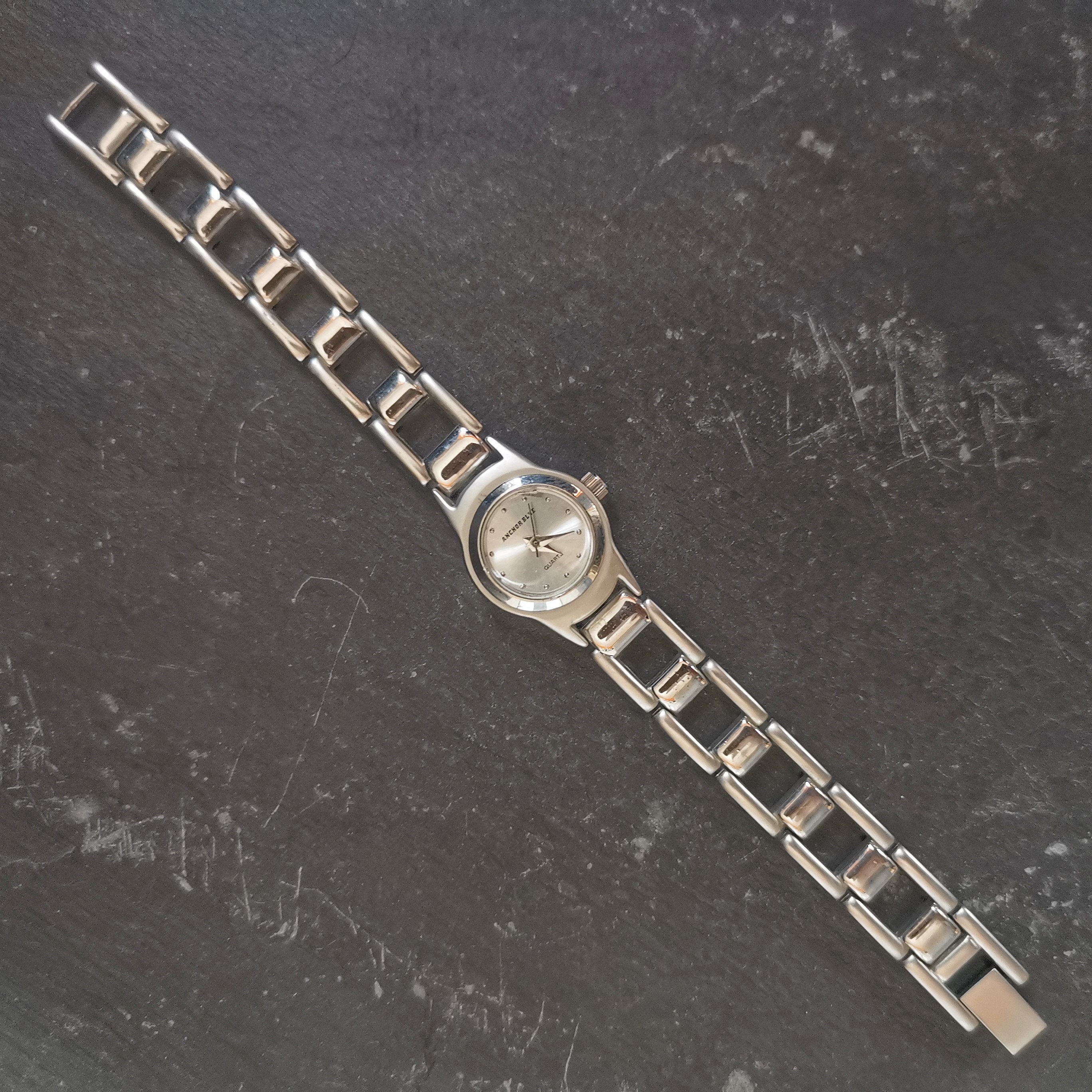 Vintage Women's ANCHOR BLUE Chrome Plated Quartz Watch | Etsy