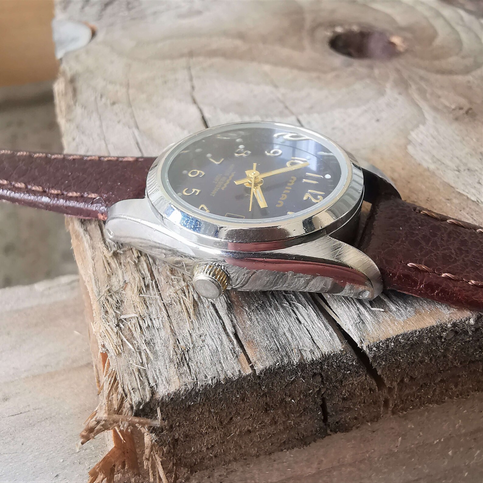 Vintage Women's MILAN Quartz Watch // With A New Brown - Etsy