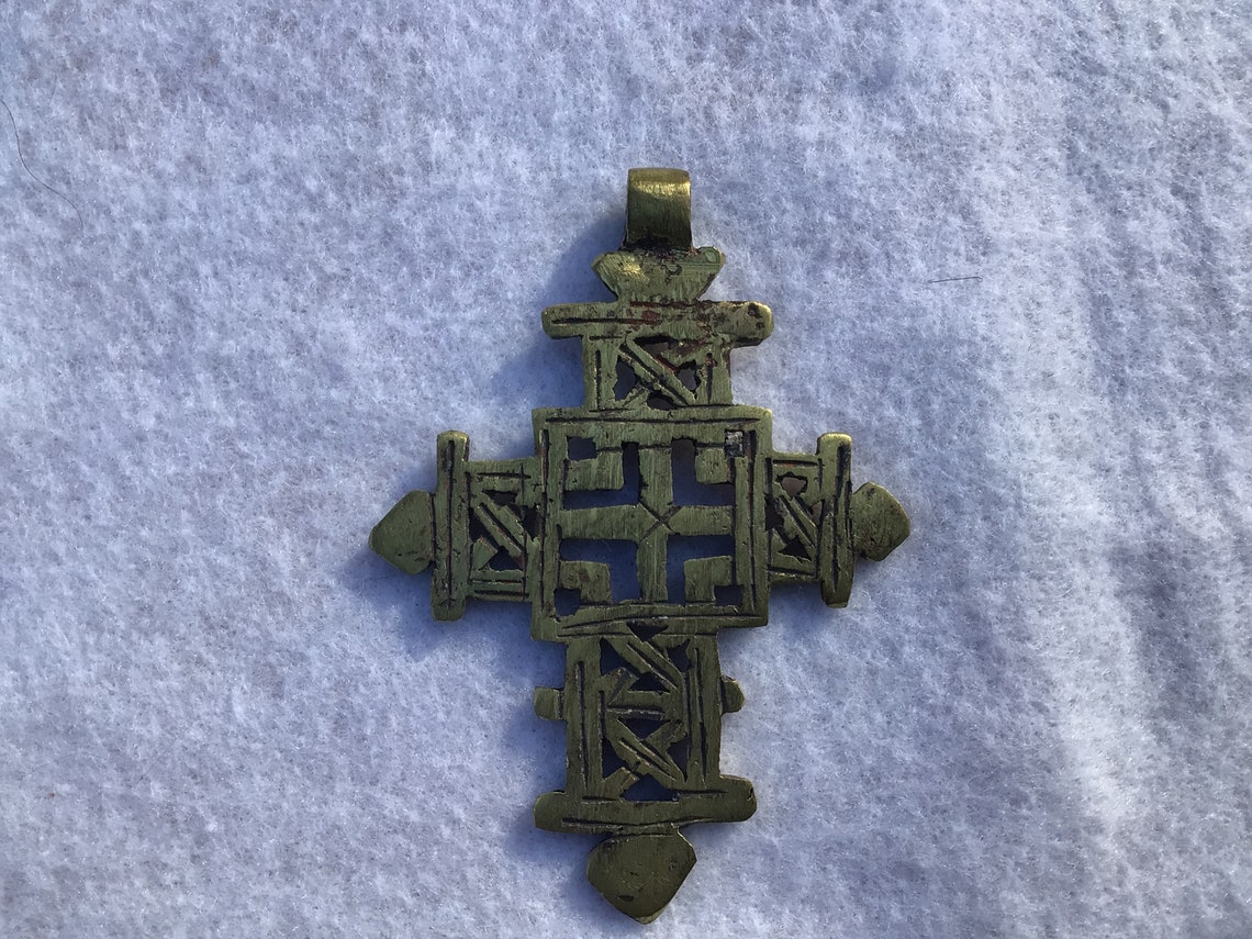 Lalibela Brass Coptic Cross Pendants Christian African - Etsy