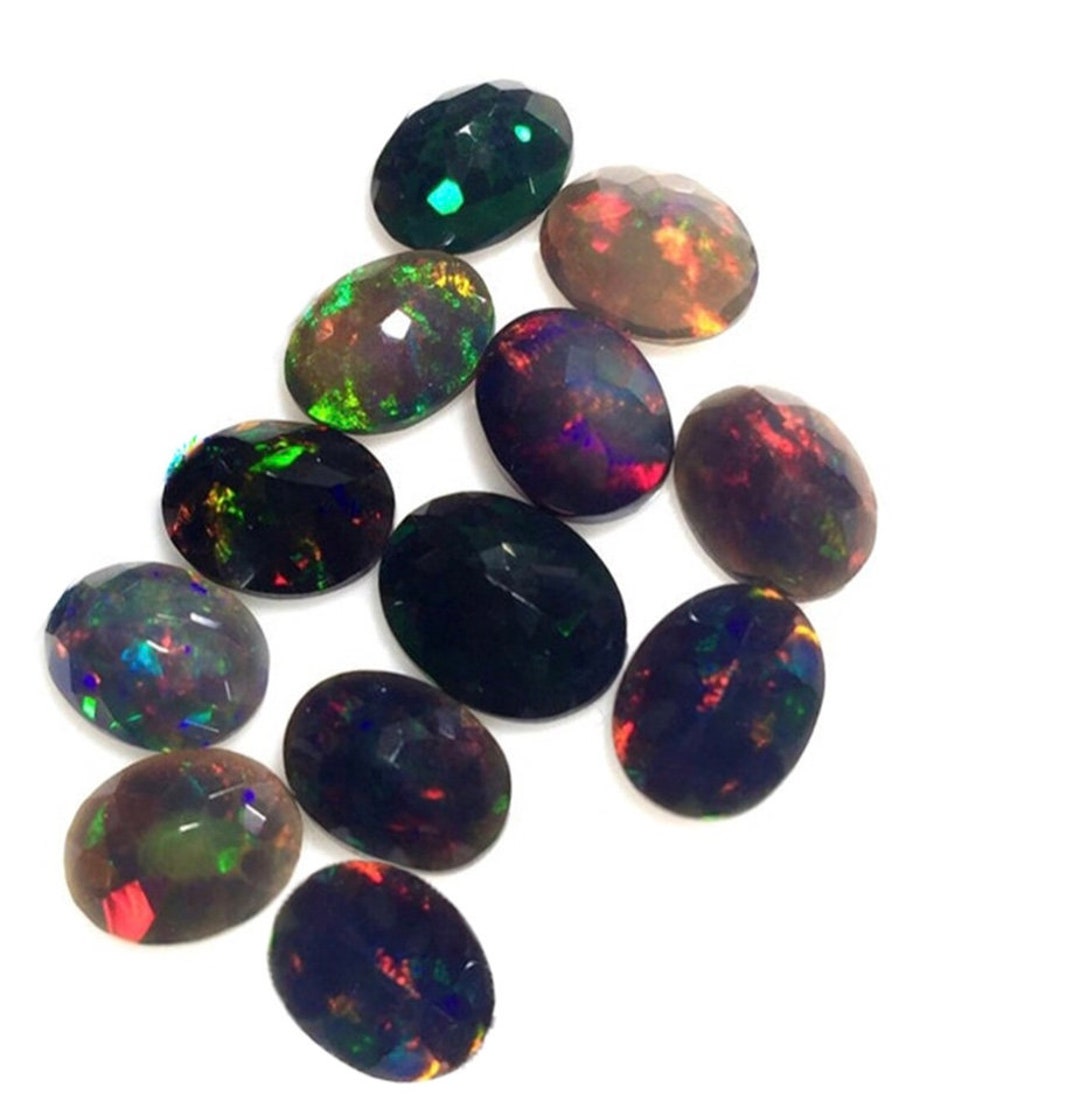 Black, Facteted Welo Opal, Opals, Ethiopian Opal, Welo Opals - Etsy