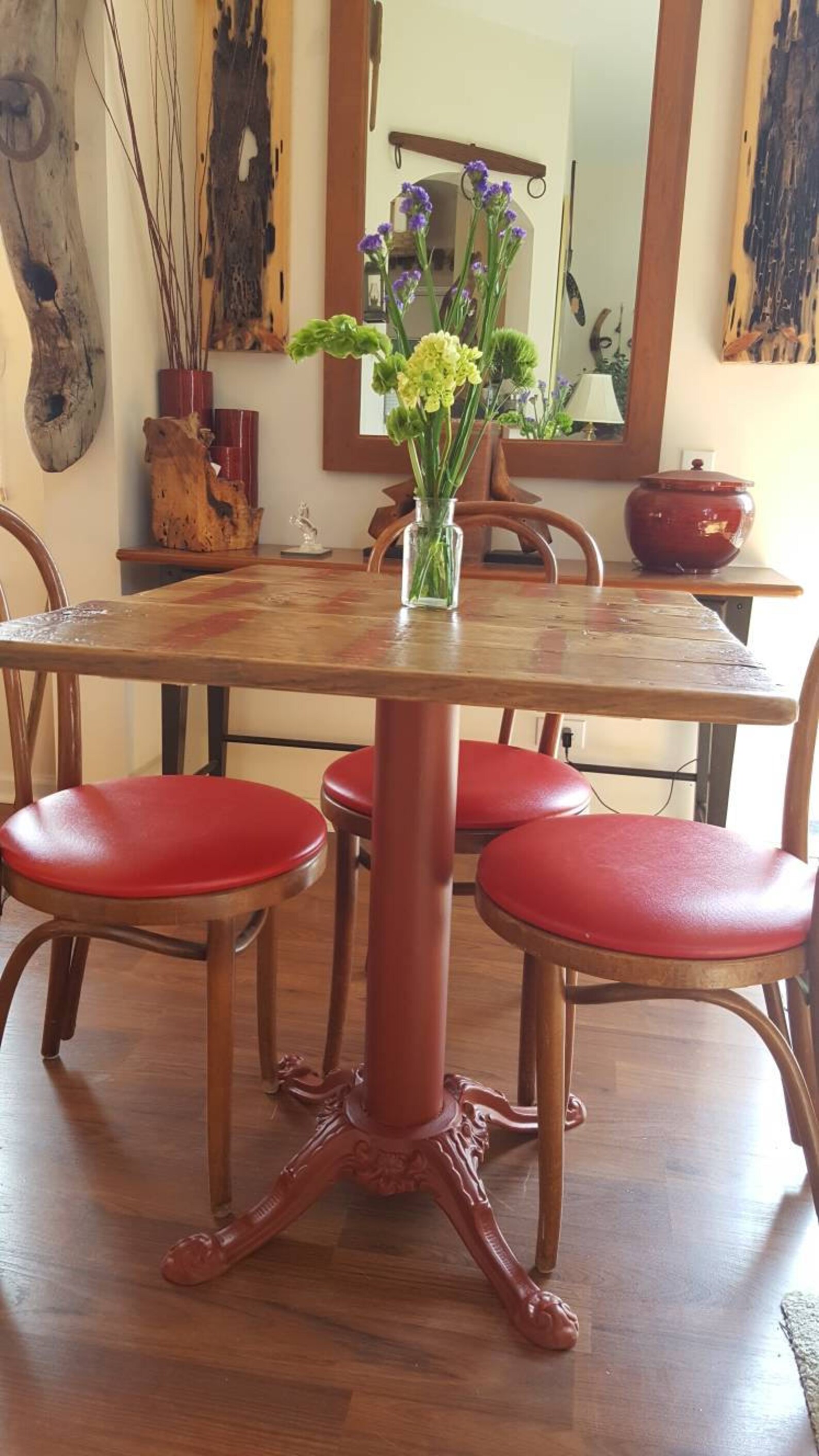 Sold..barn Wood Breakfast Table - Etsy