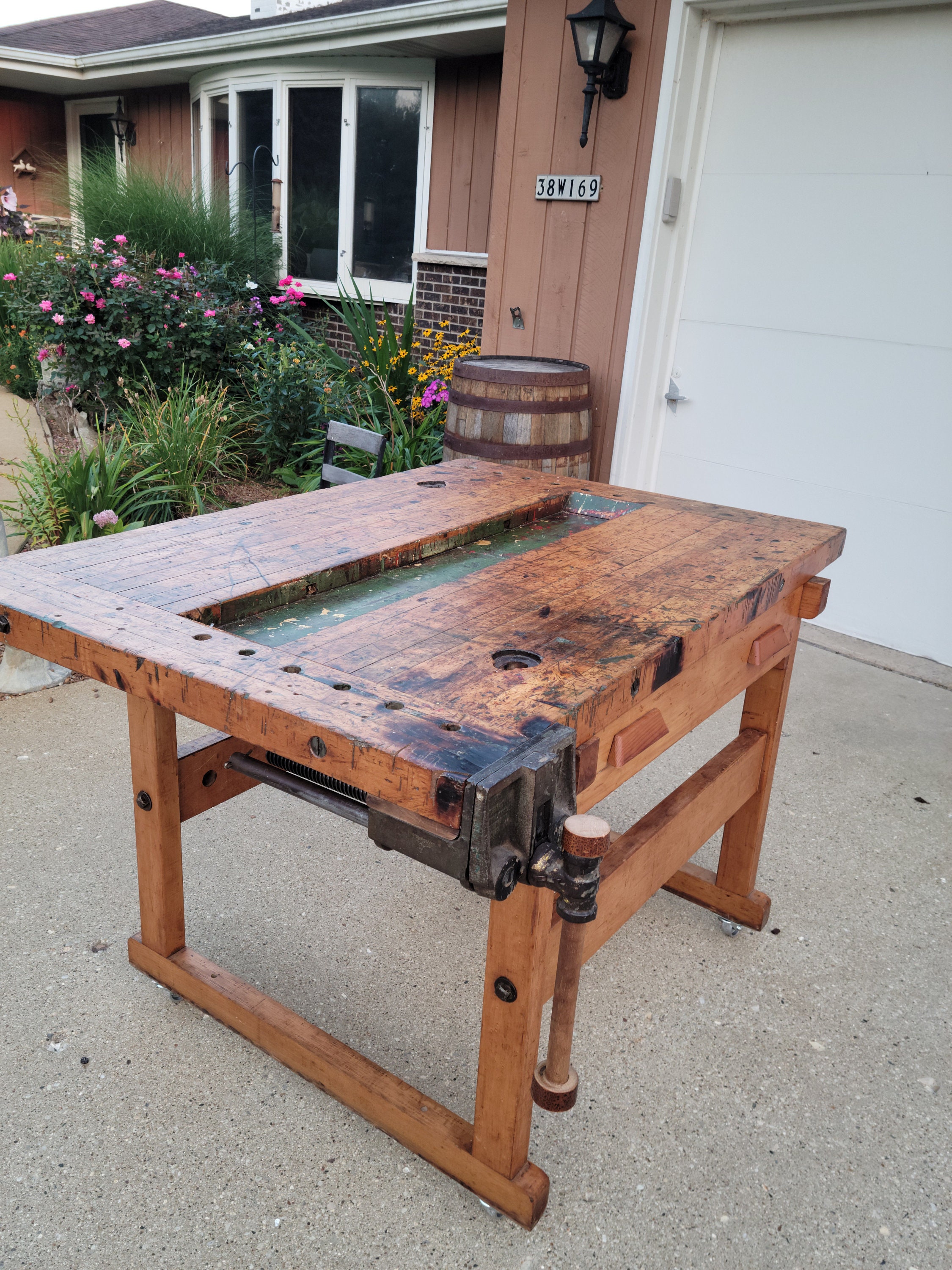 Antique Workbench - Etsy