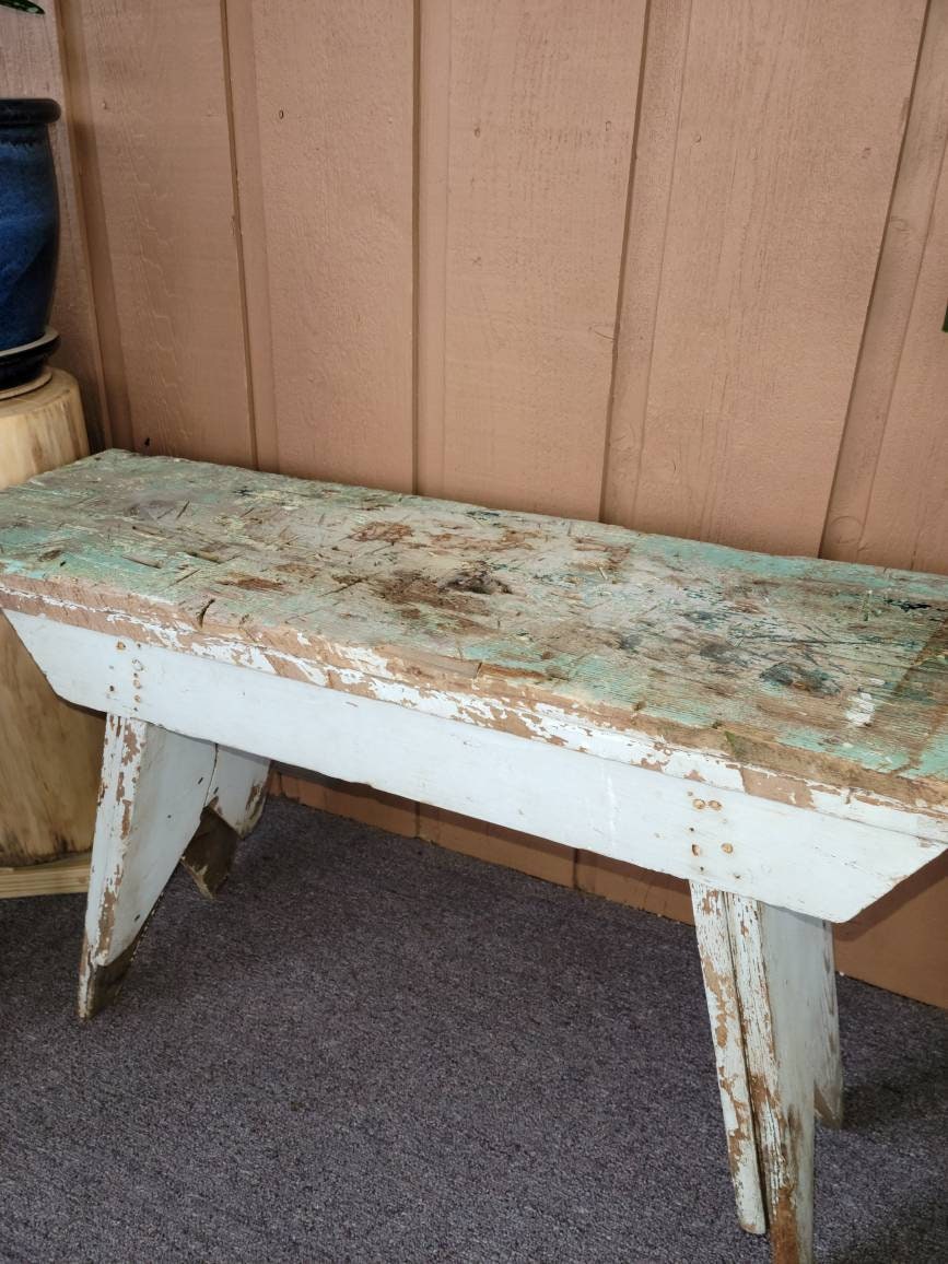 Rustic Bench/plant Stand - Etsy