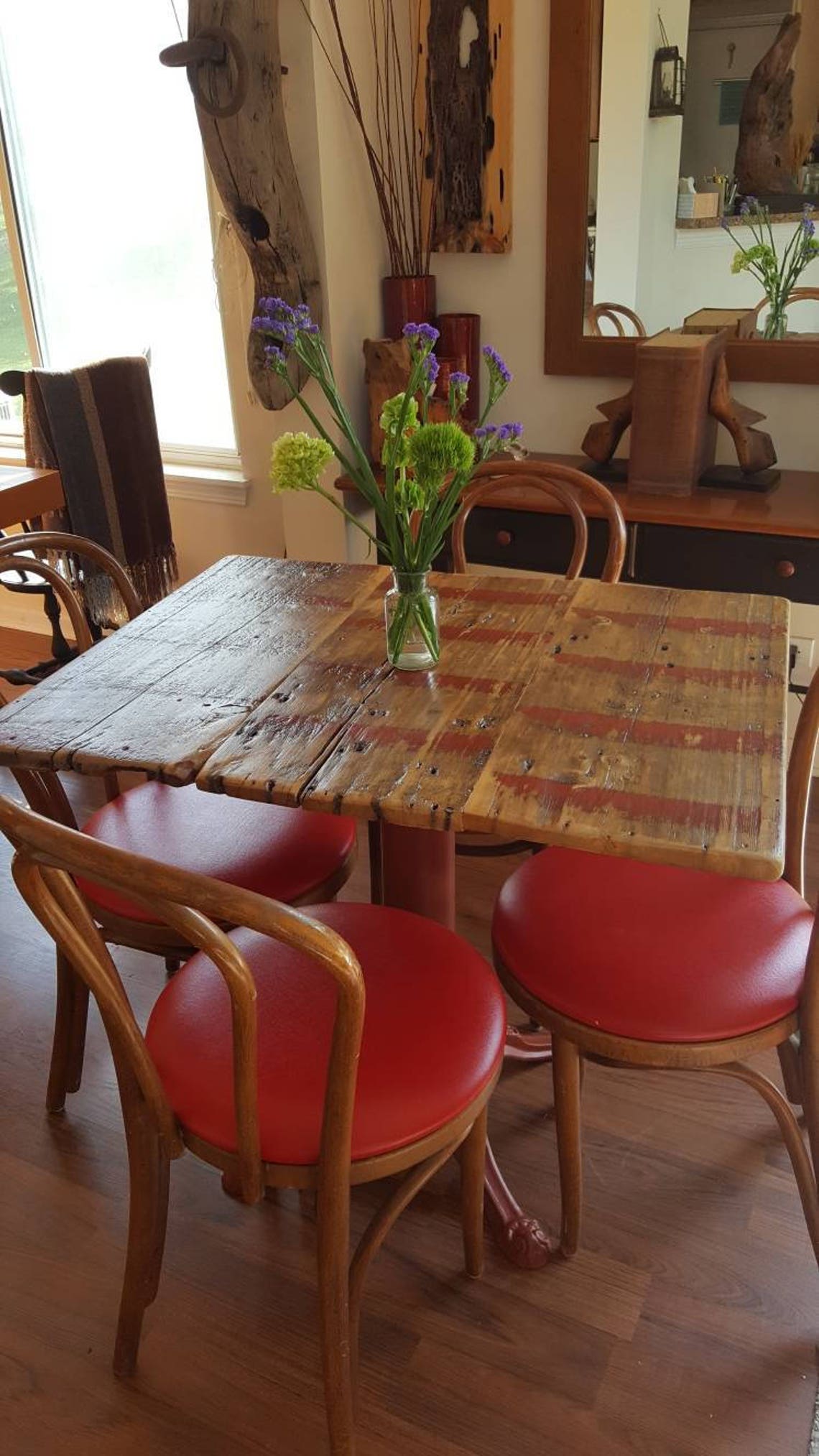 Sold..barn Wood Breakfast Table - Etsy
