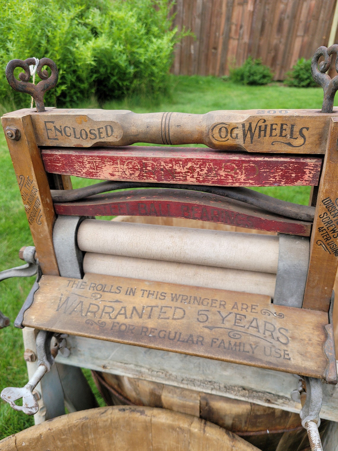 Antique Wood Washer Ringer - Etsy