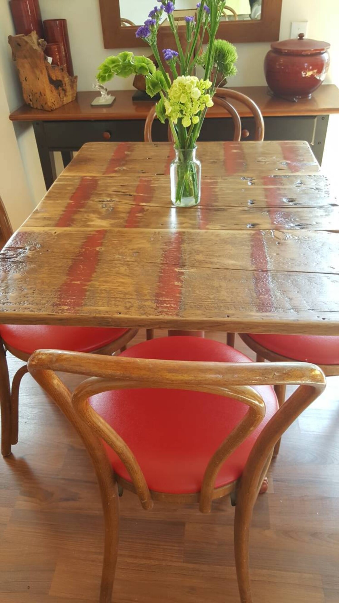 Sold..barn Wood Breakfast Table - Etsy