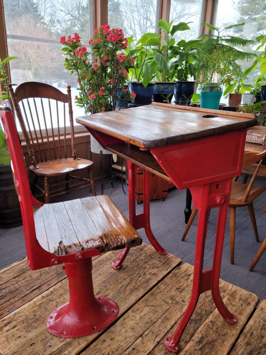Rustic Antique School Desk - Etsy