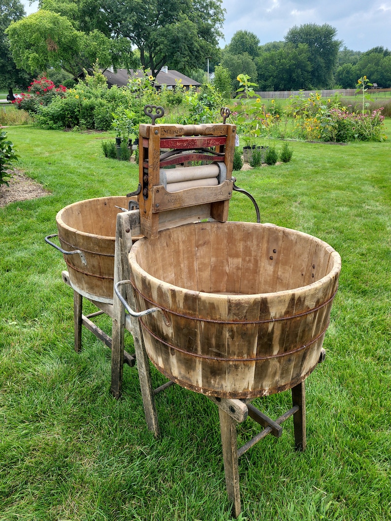 Antique Wood Washer Ringer - Etsy