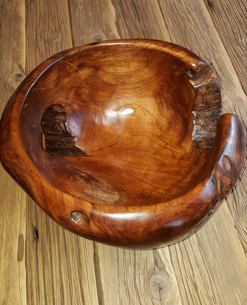 Sold..decorative Teak Artistic Hand Made Bowl - Etsy