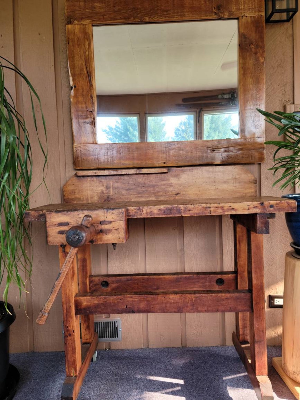 Small Antique Workbench/office Table - Etsy