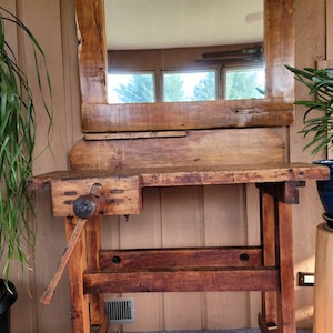 Small Antique Workbench/office Table - Etsy