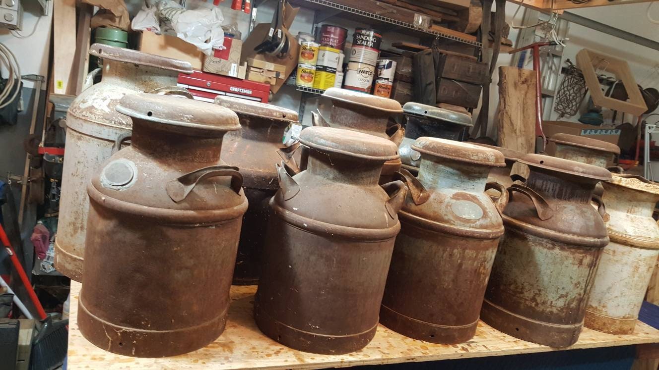 Antique Dairy Farm Milk Cans This One is Not Available but We Have More ...