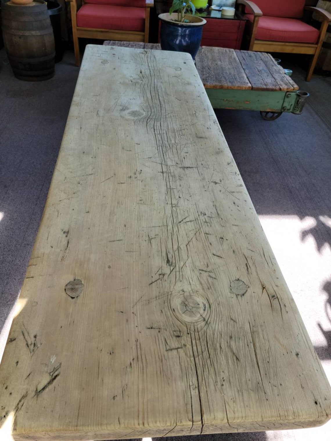 Natural Wood Console Table - Etsy