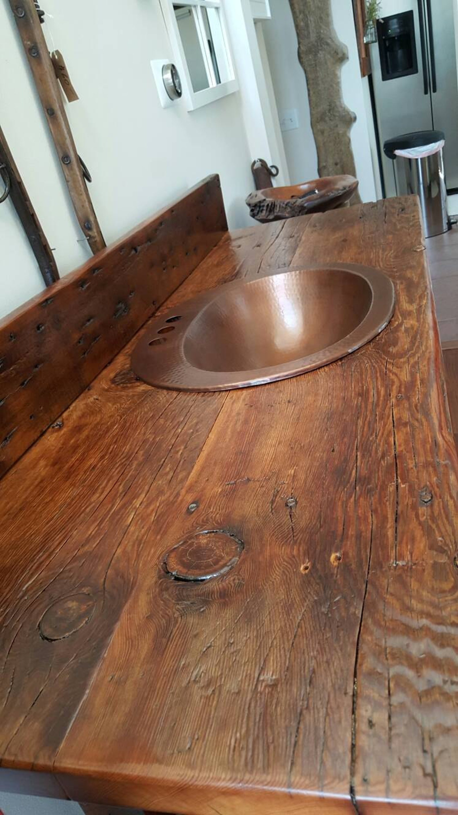 Rustic Reclaimed Barn Wood Vanity With Open Shelf Custom - Etsy