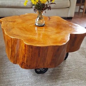 Solid Elm Stump Coffee Table - Etsy