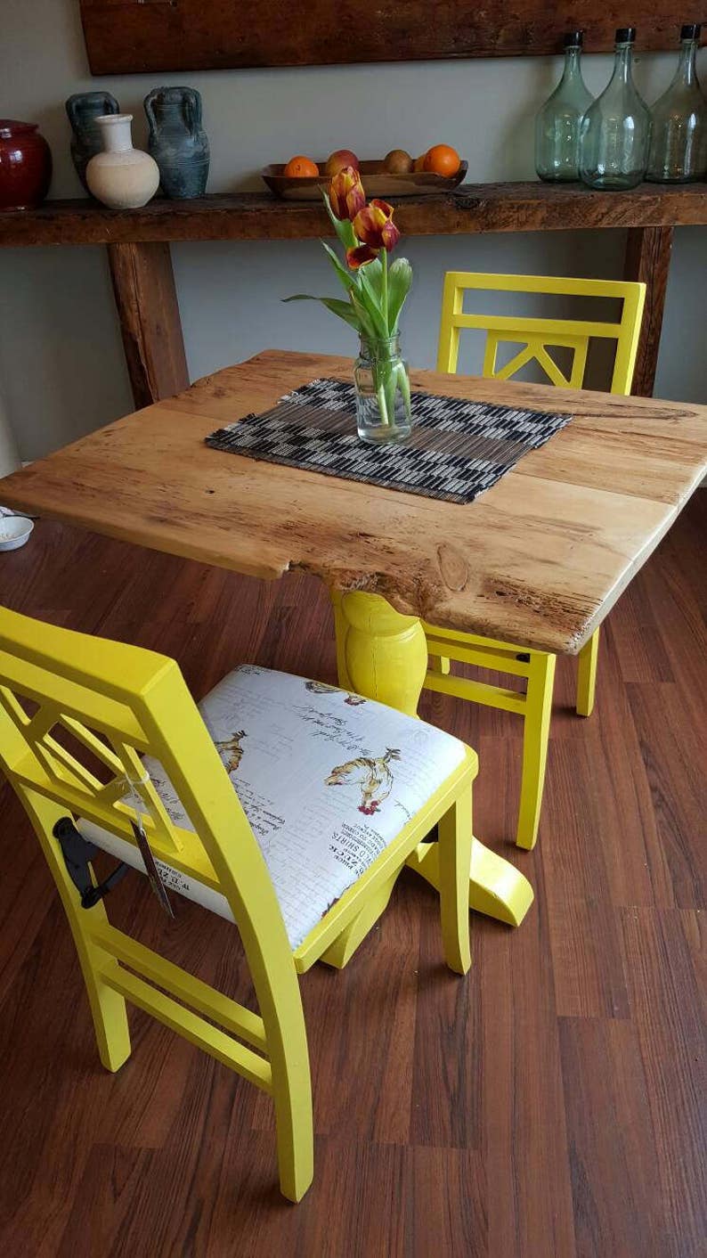 Sold..cute Reclaimed Barn Wood Breakfast Table and Chairs - Etsy