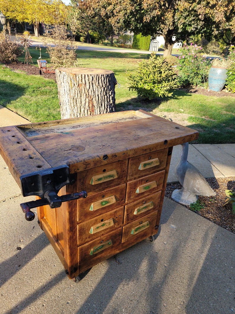 Antique Workbench/kitchen Table/island - Etsy