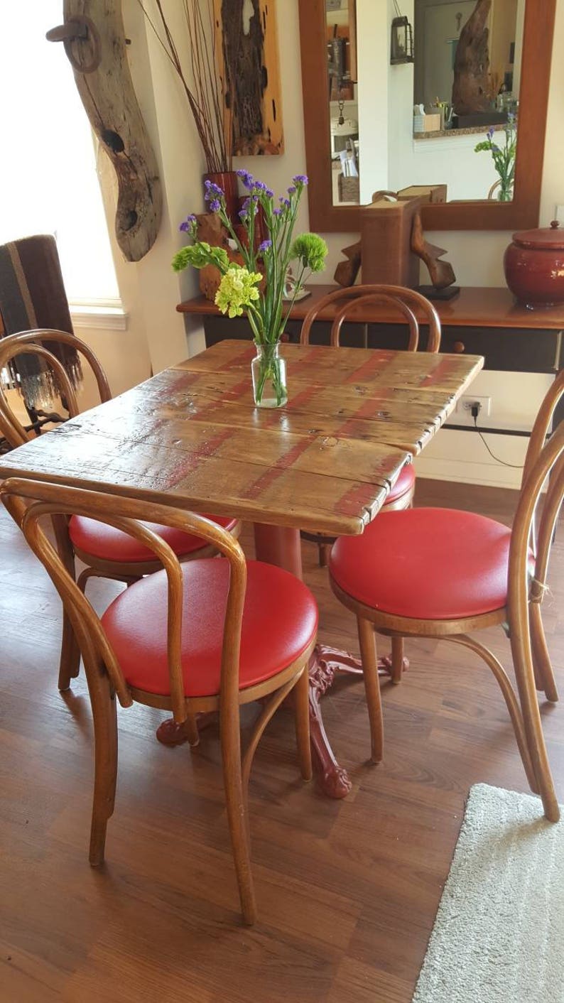 Sold..barn Wood Breakfast Table - Etsy