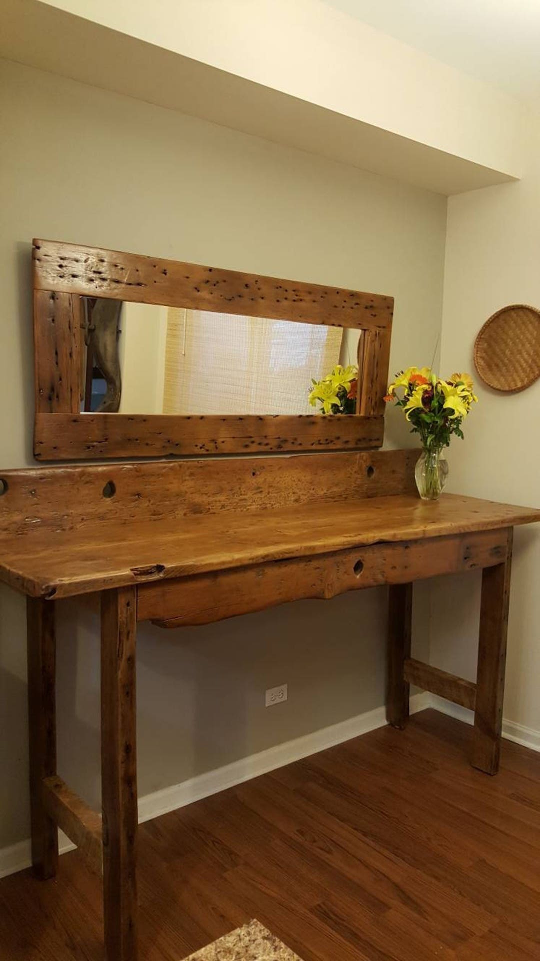 Wine Bar Buffet Table. Reclaimed Barnwood Table/bar. Custom Order Only ...