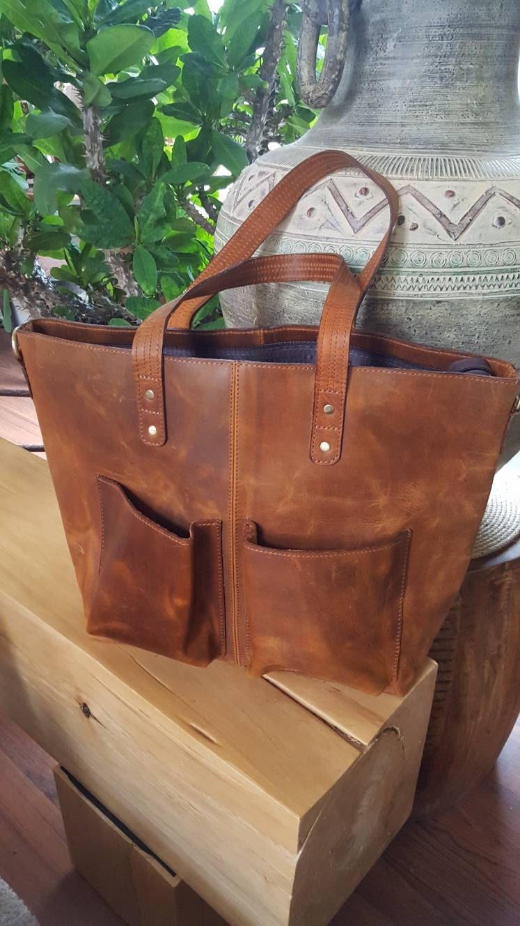 Buffalo Leather Hand Bag - Etsy