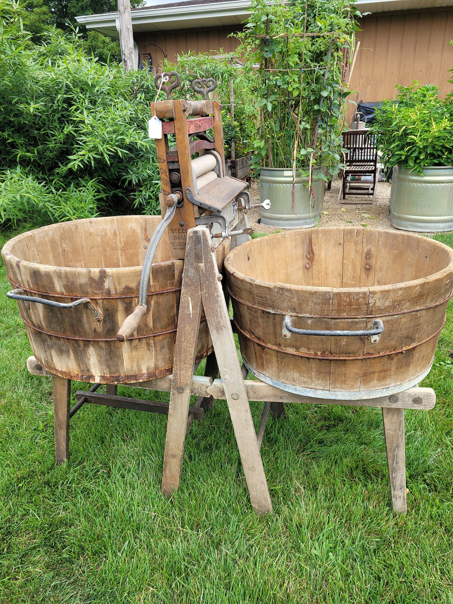 Antique Wood Washer Ringer - Etsy