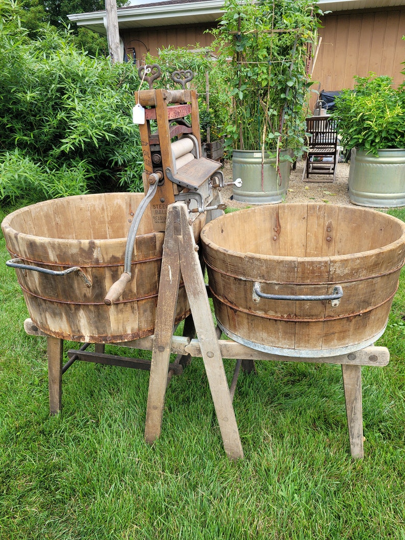 Antique Wood Washer Ringer - Etsy