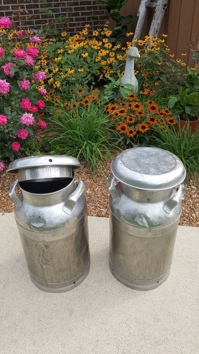 Antique Cream Cans Set - Etsy