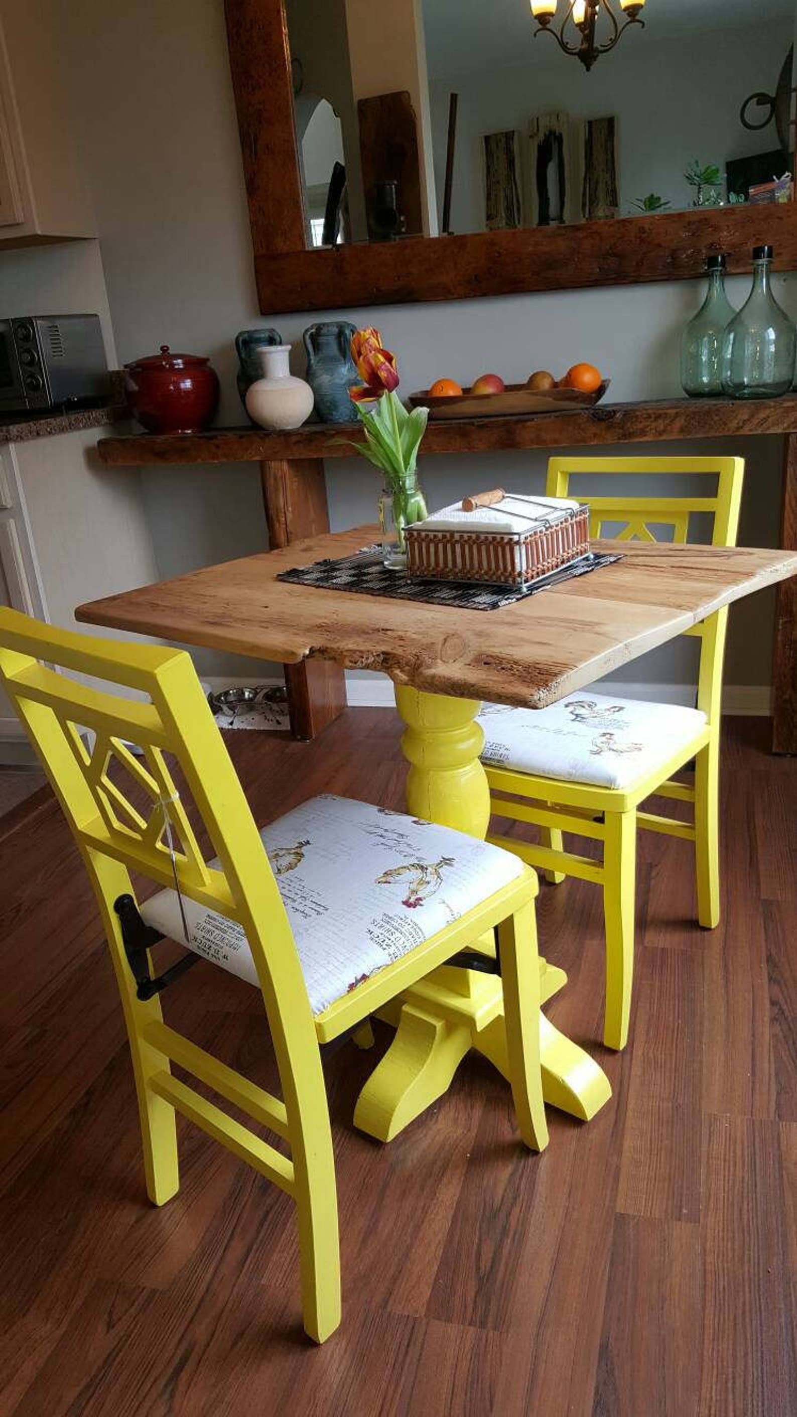 Sold..cute Reclaimed Barn Wood Breakfast Table and Chairs - Etsy