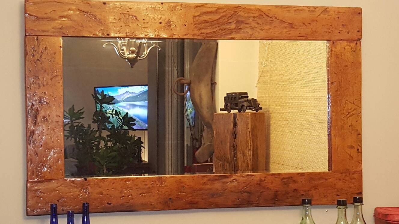 Rustic Large Barn Wood Mirror. 58x35 Please Call - Etsy