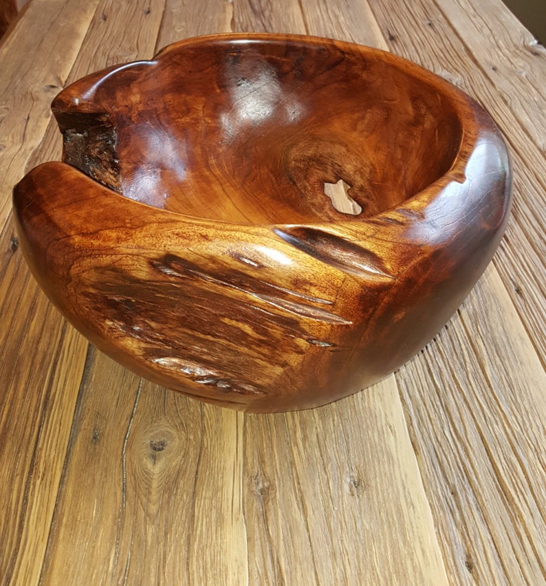 Sold..decorative Teak Artistic Hand Made Bowl - Etsy