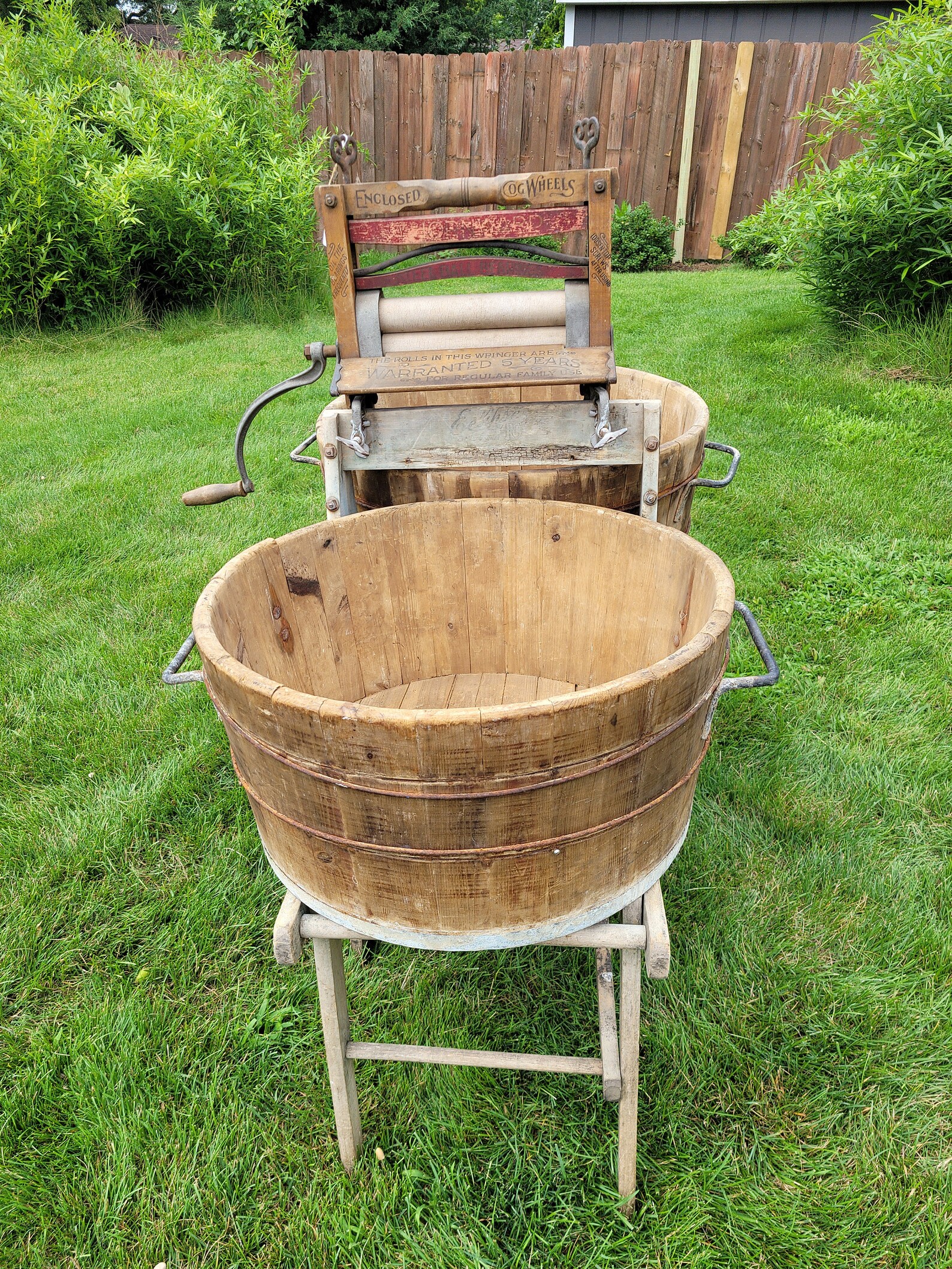 Antique Wood Washer Ringer - Etsy