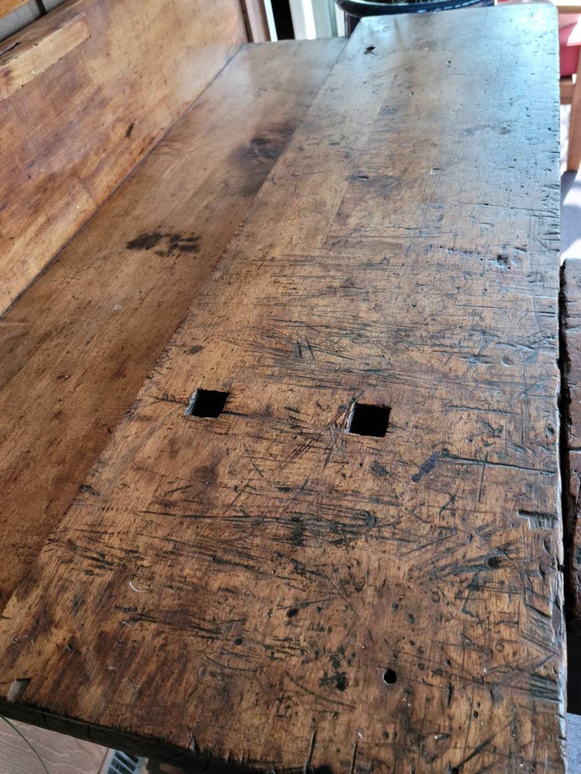 Small Antique Workbench/office Table - Etsy