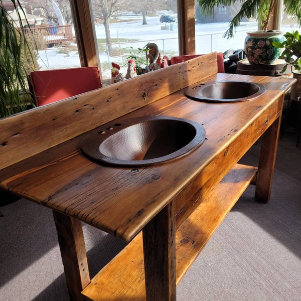 Rustic Bathroom Vanity With Sink - Etsy
