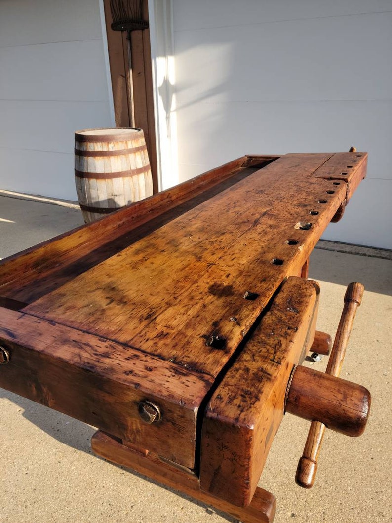 Antique Workbench/office Table/kitchen Island/display - Etsy