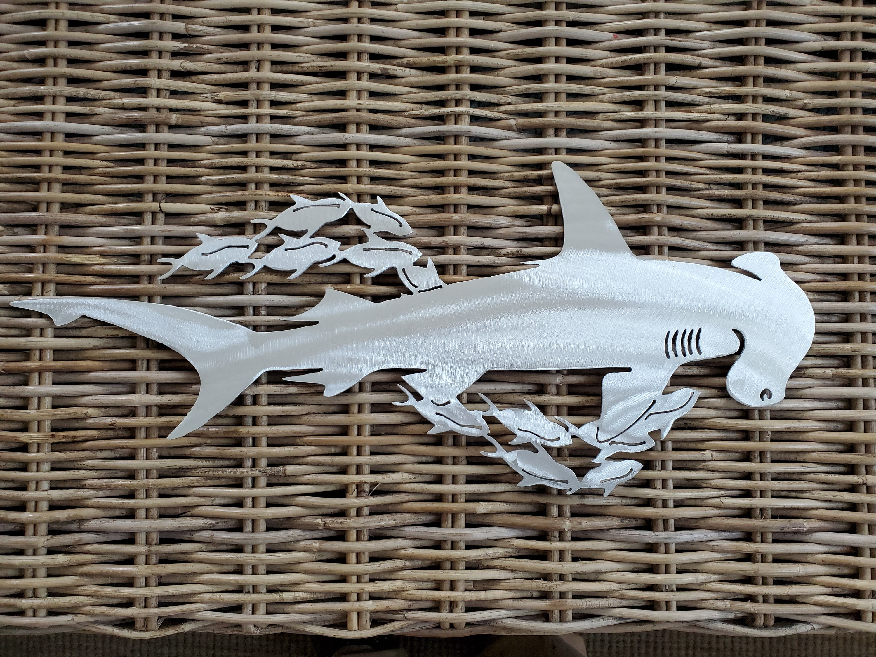 Hammerhead Shark Metal Wall Art, Ocean Decor (24x12in) - Etsy