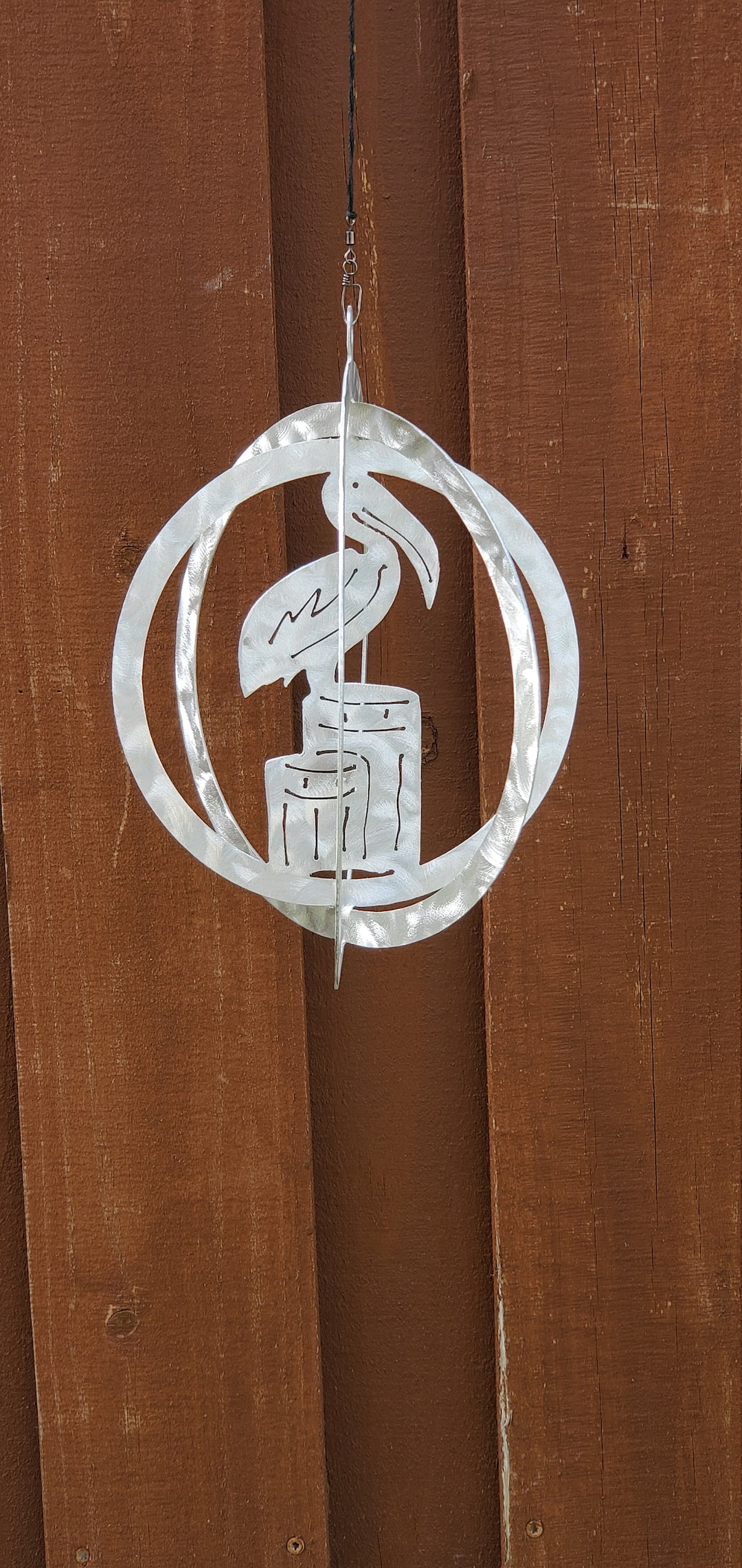 Marine Aluminum Pelican Wind Spinner, Nautical Yard Art - Etsy