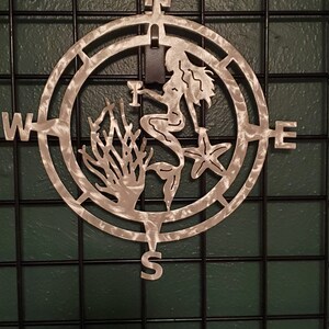 Compass Rose,under the Sea.mermaid With Starfish and Coral,wine Glass ...