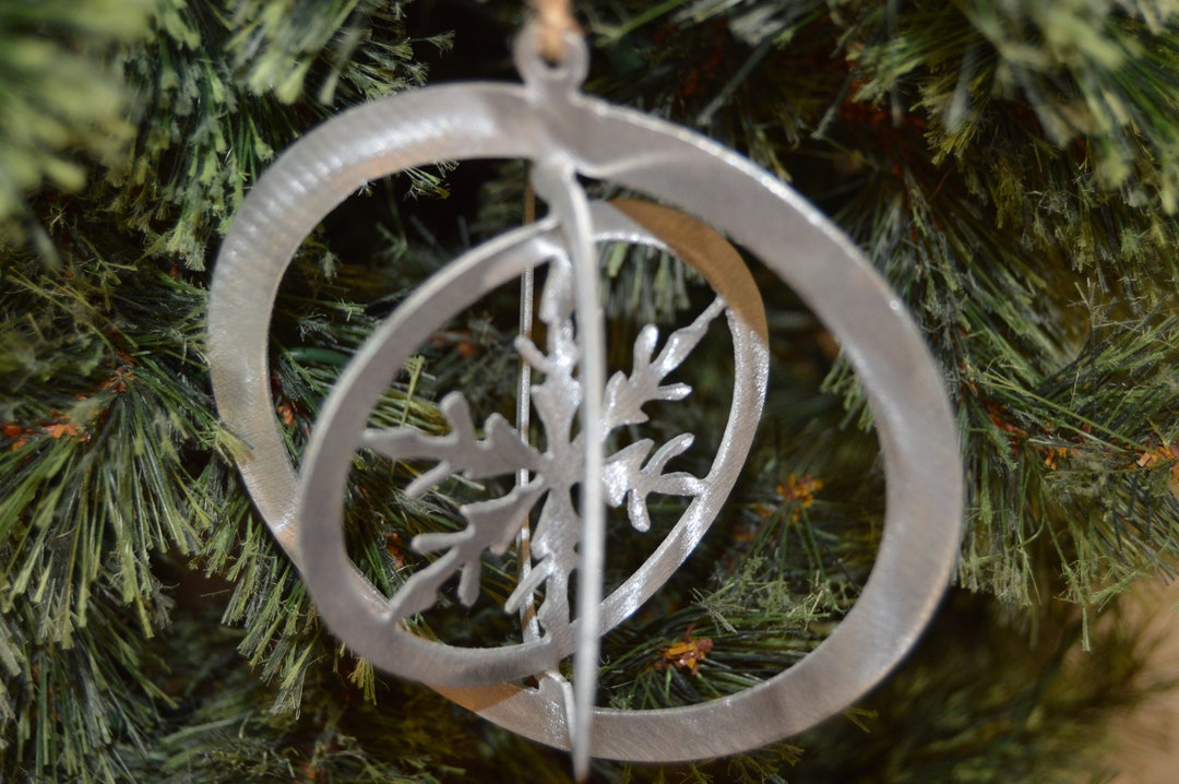 Handcrafted Aluminum Snowflake Christmas Ornament, Nautical Decor - Etsy