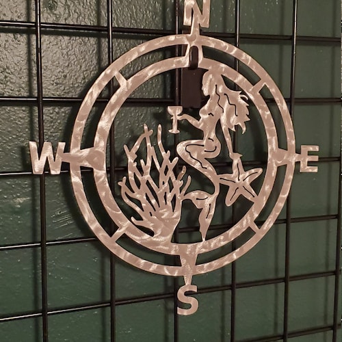 Compass Roseunder the Sea.mermaid With Starfish and - Etsy