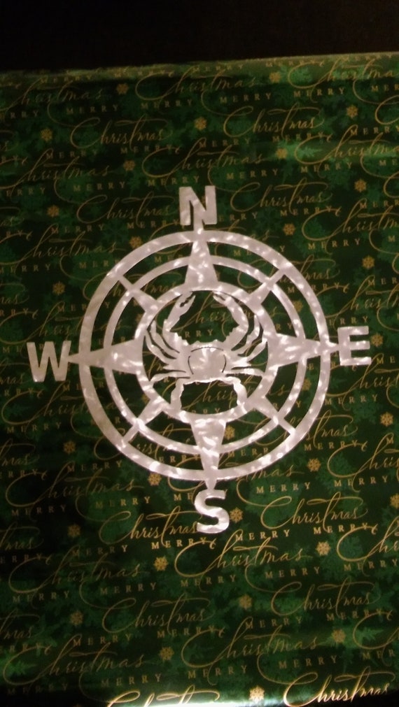 16 Compass Rose with Crab.Aluminum Won't Rust 16 x | Etsy