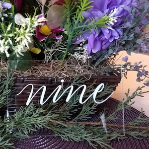 Acrylic Table Numbers | Wedding Table Numbers | Clear Table Numbers ...