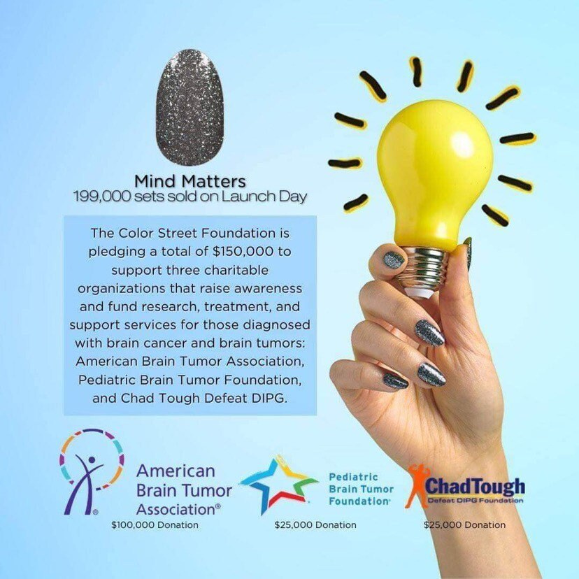 Color Street Mind Matters Brain Cancer Awareness | Etsy