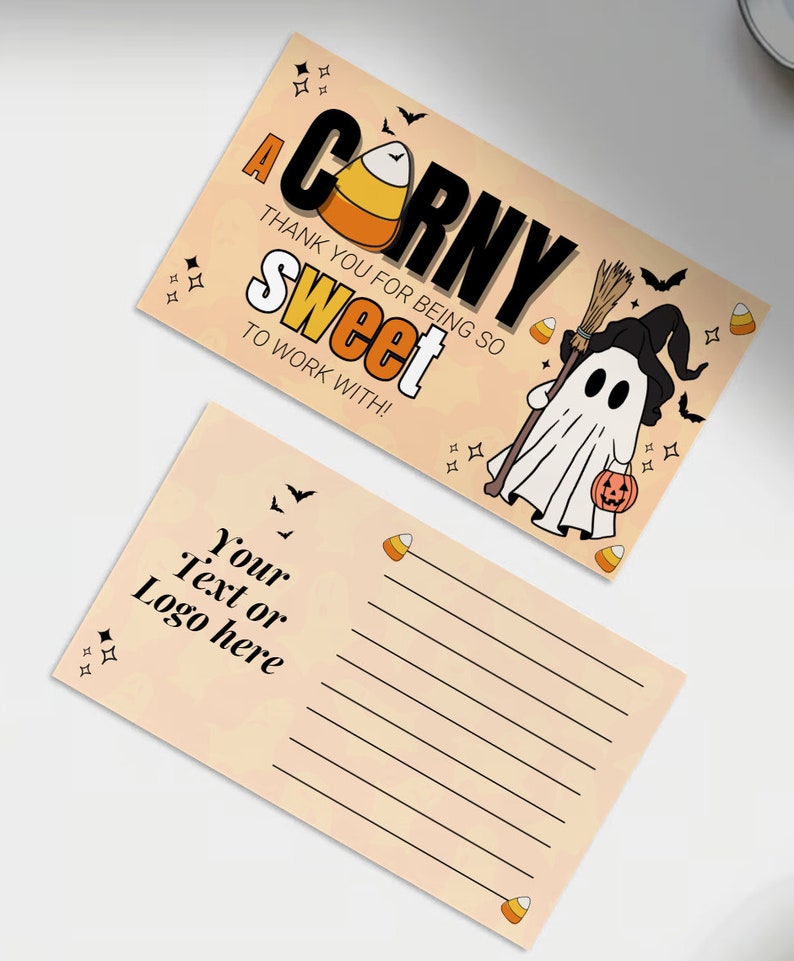 Editable Halloween Candy Corn Thank You Tags (CANVA Template) - Etsy
