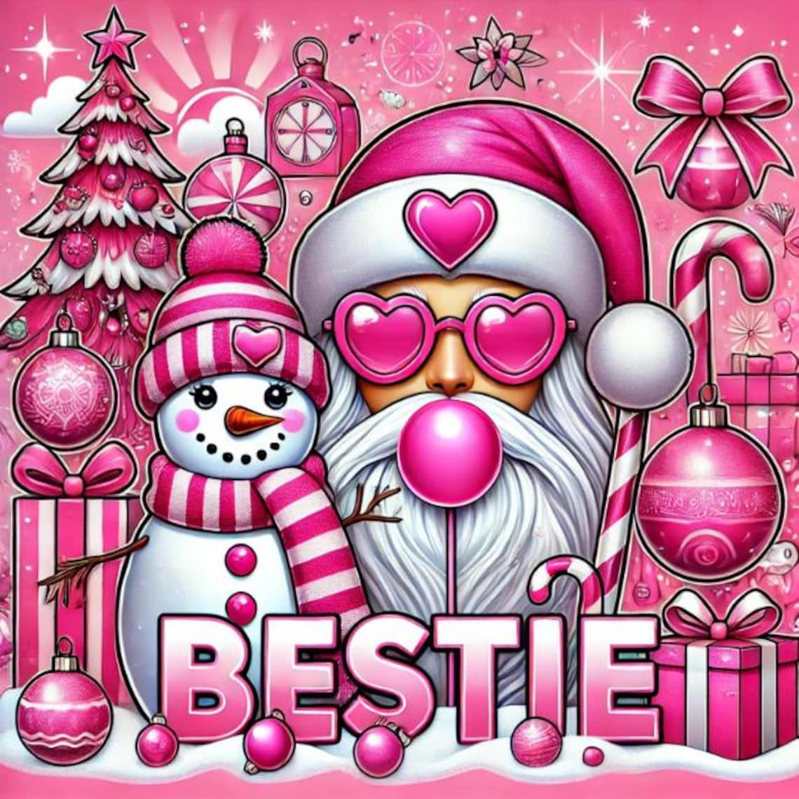 21 Tik Tok Sub Stickers Pink Christmas - Etsy