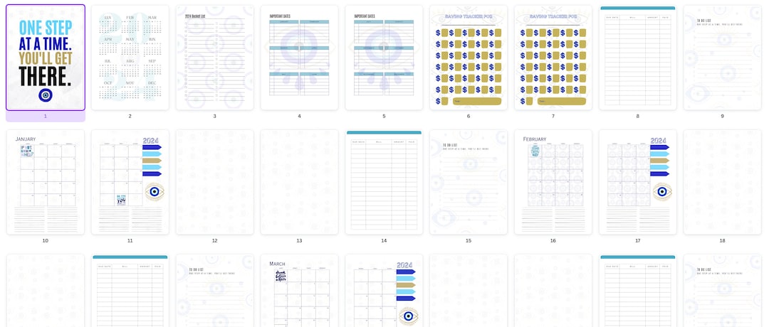 2024 Evil Eye Planner Template CANVA - Etsy