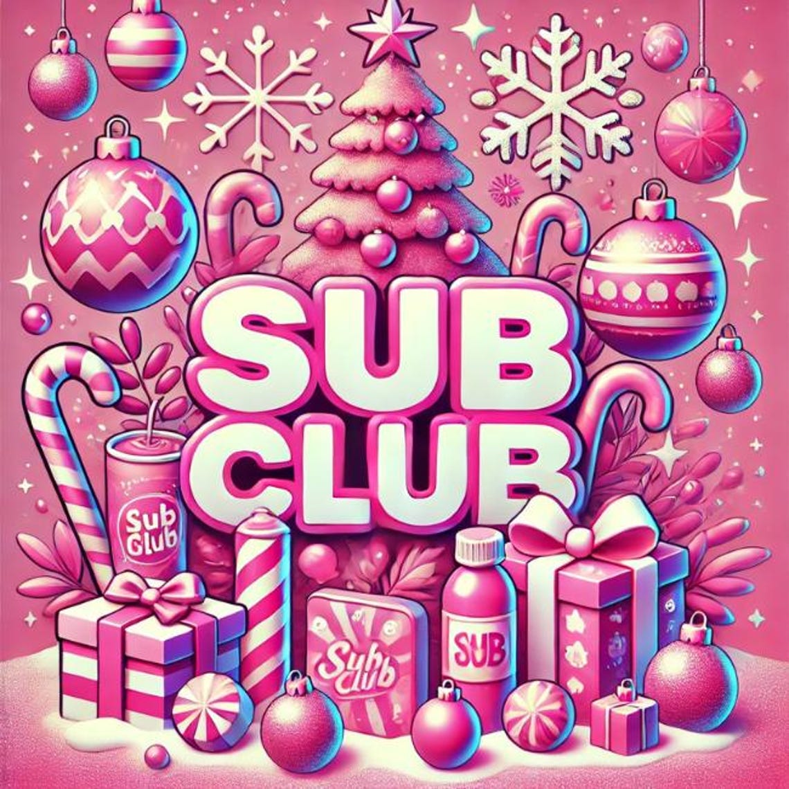21 Tik Tok Sub Stickers Pink Christmas - Etsy